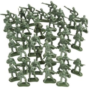 artcreativity little green army men toy soldiers, bulk pack of 144 military toys figurines, plastic army guys playset, action figures in assorted poses, fun gift and party favors for boys and girls