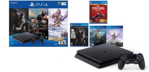 holiday ultimate bundle playstation 4 1tb slim- jet black (renewed)