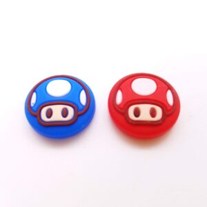 2pcs silicone joystick thumb stick grips cover thumbstick cap for nintendo switch lite console for joy-con controller joystisck thumb grip