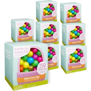 party city multi-colored fillable plastic easter eggs with hinge, 2,000 bulk count - blue, green, orange, pink, purple, yellow & metallic gold colorful eggs for filling with treats, candy & gifts