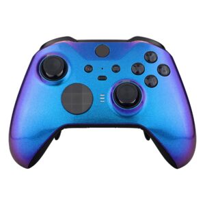 extremerate chameleon purple blue faceplate cover, front housing shell case replacement kit for xbox one elite series 2, xbox elite 2 core controller model 1797 - controller not included