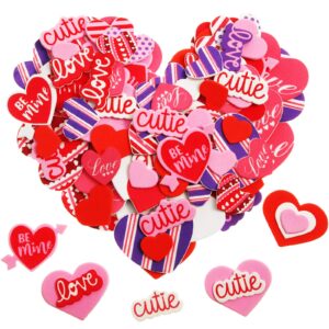 blulu 900 pieces valentine's day heart foam stickers self adhesive heart shape sticker for wedding valentine's day decoration art crafts