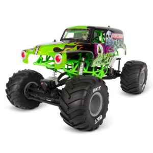 axial smt10 grave digger rc monster truck rtr with 2.4ghz radio transmitter system (battery and charger not included): 1/10 scale axi03019, black & green