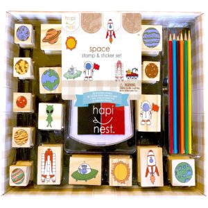 hapinest space stamp and sticker activity set for kids boys and girls ages 4 5 6 7 8 9 10 years old