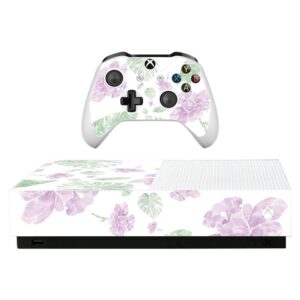 mightyskins skin for microsoft xbox one s all-digital edition - water color flowers | protective, unique vinyl decal wrap cover | easy to apply, remove, and change styles | made in the usa