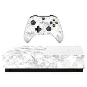 mightyskins skin for microsoft xbox one s all-digital edition - viper snow | protective, durable, and unique vinyl decal wrap cover | easy to apply, remove, and change styles | made in the usa