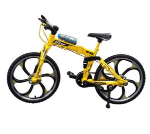 lynkaye 1pcs mini bike finger mountain bike zinc alloy finger mountain bike mini bicycle model cool boy toy decoration crafts for home,bedroom,living room,office,study decoration (yellow)