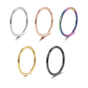 lantine septum rings 316l surgical steel septum jewelry nose rings hoops for women rook daith tragus piercing jewelry hinged cartilage gold hoop earrings 16g