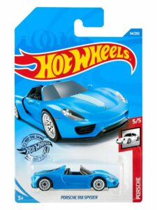 hot wheels 2020 porsche 918 spyder, blue 94/250