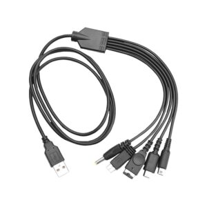 5 in 1 usb charging cable for new ds, 3ds, 2ds, dsi, nds lite, wii u, psp, gba sp