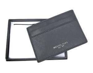 michael kors andy leather card case/wallet (black)