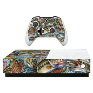 mightyskins skin for microsoft xbox one s all-digital edition - blue ice | protective, durable, and unique vinyl decal wrap cover | easy to apply, remove, and change styles | made in the usa, model number: mixbonsdi-blue ice