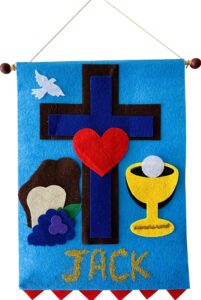 westmon works first communion banner kit for boys or girls catholic craft pack pew decoration set