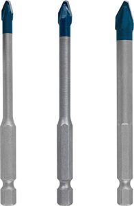 bosch 3x expert hex-9 hard ceramic drill bit set (for hard tiles, soft tiles, Ø 5-8 mm, professional accessory impact drill/driver, rotary drill/drivers)