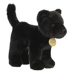 aurora® realistic miyoni® panther stuffed animal - lifelike detail - cherished companionship - black 10 inches