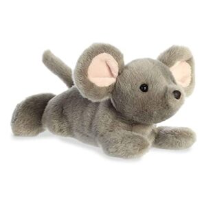 aurora® adorable mini flopsie™ missy mouse™ stuffed animal - playful ease - timeless companions - gray 8 inches