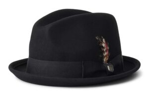 brixton unisex adult gain fedora, black, medium us