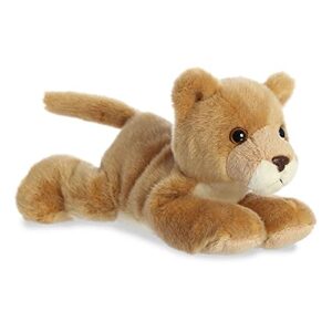 aurora® adorable mini flopsie™ leah lioness™ stuffed animal - playful ease - timeless companions - brown 8 inches