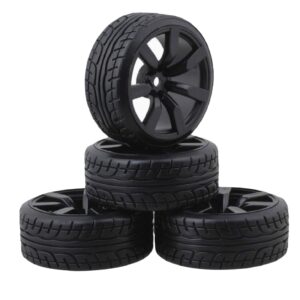 4pcs sharegoo od62mm hard plastic rc drift car tires & wheel rims 12mm hex tyre compatible with traxxas hsp tamiya hpi kyosho 1/10 drift drifting rc car