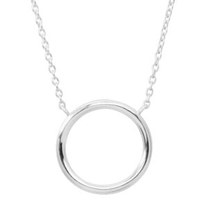 silpada 'karma' open circle necklace in sterling silver, 18" + 2"