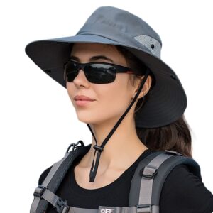 panpacsight women ponytail sun hat uv protection fishing hats sunshade packable bucket outdoor hiking gardening boonie