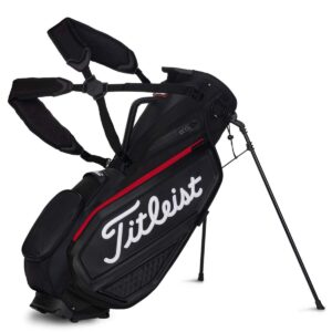 titleist premium stand golf bag black/black/red