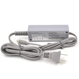 gamepad charger for wii u - ac power adapter with battery pack for controller accessories bundle and console