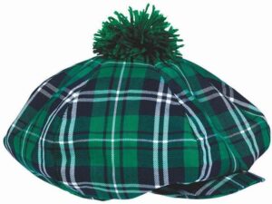 st. patrick's day plaid fabric fedora or beret (beret)