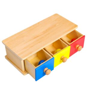 kghios montessori box bins infant toys materials for toddlers babies 6-12 months - 1-2 year old babies 18 months materials educational tools preschool early learning wooden toys