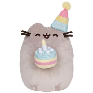 gund pusheen birthday cake plush stuffed animal cat, 9.5"