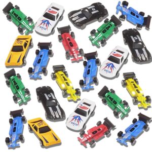 artcreativity 25 pc-diecast-toy car set, durable-diecast-mini racers in assorted designs, cool birthday party favors for kids, best birthday gift for boys and girls