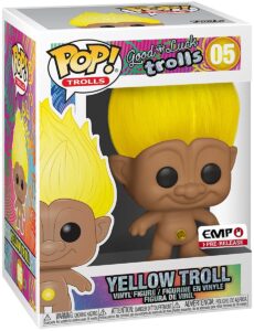 funko pop! trolls - good luck trolls yellow troll #05 exclusive