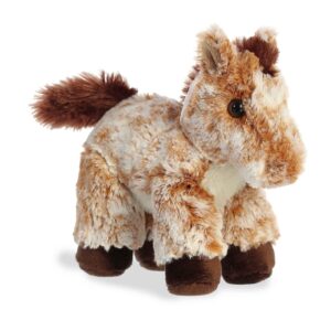 aurora® adorable mini flopsie™ mocha horse™ stuffed animal - playful ease - timeless companions - brown 8 inches