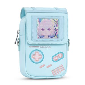 geekshare game girl crossbody bag backpacks bag purse with diy card slot for women, convenient, fashion & light weight