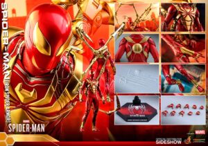 hot toys 1:6 spider-man - iron spider armour - marvel comics amazing spider-man multicolor ht904935