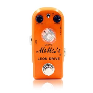 mimidi overdrive pedal, mini leon drive guitar effect pedal with true bypass (m16 orange)