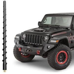 vofono 13 inch antenna for jeep wrangler gladiator 2007-2024, short antenna upgrade for jeep jl jk radio antenna rubicon sahara unlimited sport willys 4xe mojave high altitude jeep accessories