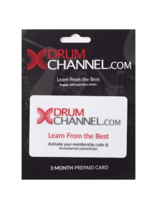 drum channel prepaid gift card, 3 months (dcpc3m)