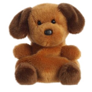 aurora® adorable palm pals™ ruff ruff puppy™ stuffed animal - pocket-sized play - collectable fun - brown 5 inches