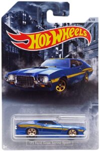 hot wheels 2020 american steel muscle car series, blue '72 ford gran torino sport 6/10