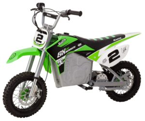 razor dirt rocket sx500 mcgrath electric motocross bike for kids ages 14+ - 40 mins of ride time, for riders up to 175 lbs