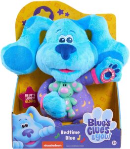 blue’s clues & you! bedtime blue 13-inch plush, light-up and musical stuffed animal, dog, kids toys for ages 3 up by just play