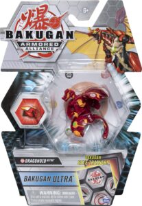 bakugan ultra, dragonoid, 3-inch tall armored alliance collectible action figure and trading card