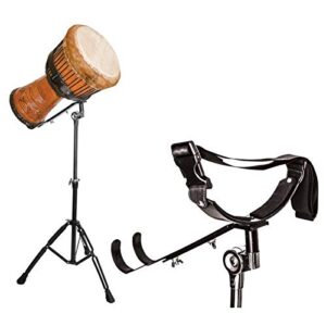 handpan djembe didgeridoo stand, stainless steel handpan djembe didgeridoo display, heavy duty (for djembe didge)