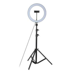 fealay 26cm studio live led ring light with phone holder 120cm ring light kit foldable tripod kit adjustable 360 rotation for phone selfie light beauty photograph