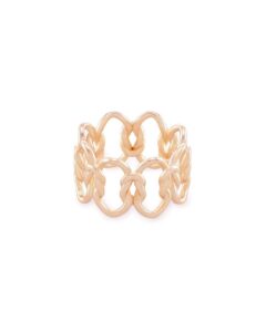 kendra scott fallyn band ring, size 7, fashion jewelry, 14k gold-plated