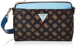 guess maddy crossbody brown/blue one size