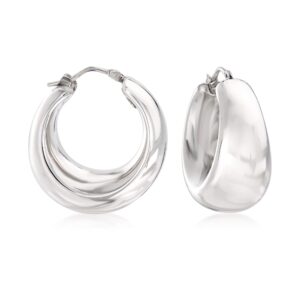 ross-simons italian sterling silver graduated hoop earrings