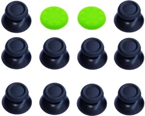 5 pairs replacement analog stick joystick thumbsticks thumb grips buttons for playstation dualshock 4 ps4 controller gampad (black)