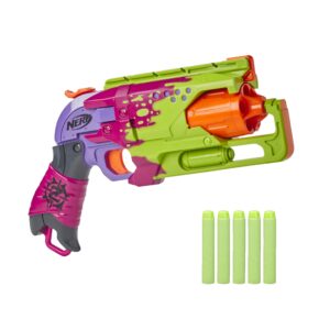 nerf zombie strike hammershot blaster, splatter (amazon exclusive)